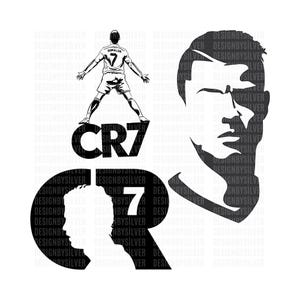 CR7 Cristiano Ronaldo SVG Bundle, Soccer Player Silhouette, Digital Cut ...