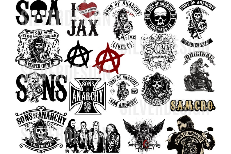 Sons of Anarchy SVG Bundle Cut File for Cricut Digital - Etsy Australia