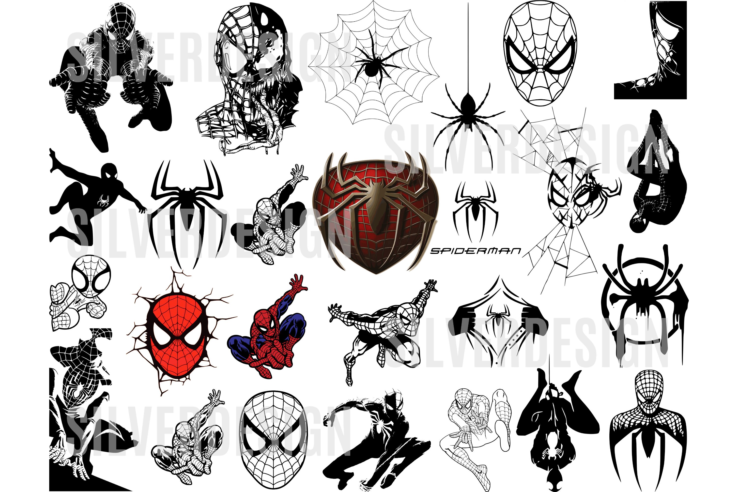 Spider Man SVG Bundle Svg Png Dxf Eps Pdf Cut File for Cricut Digital ...