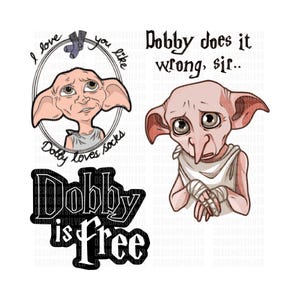Dobby SVG Bundle - Free Elf - Svg Png Dxf Eps Pdf - Digital Downloads ...