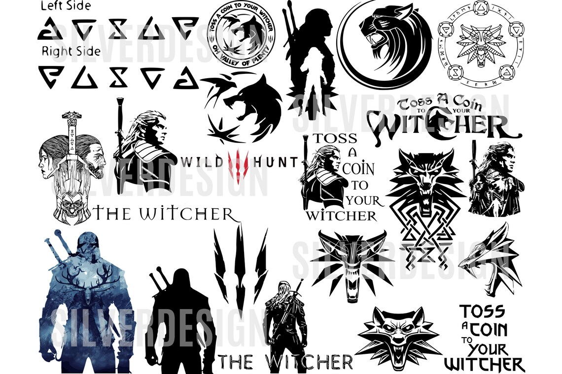 The Witcher SVG Bundle Cut File for Cricut Svg Png Dxf Eps - Etsy
