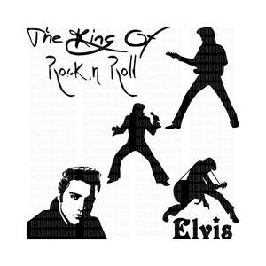 Elvis Presley SVG Bundle - Cut File for Cricut - the King of Rock N ...