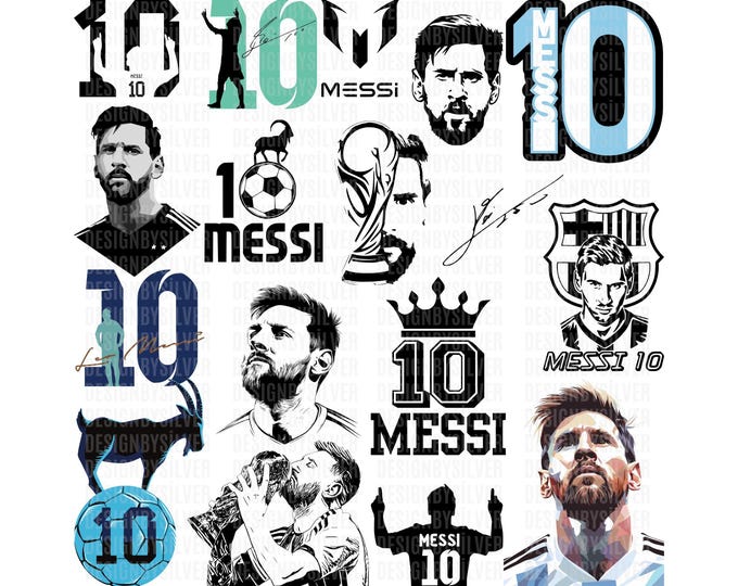 Lionel Messi SVG Bundle, Cut File for Cricut, Football Fan Art, Soccer ...