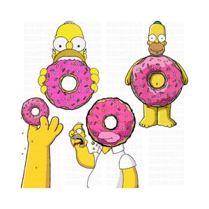 Simpsons Donut SVG Bundle Clipart, Svg File for Cricut, Digital ...