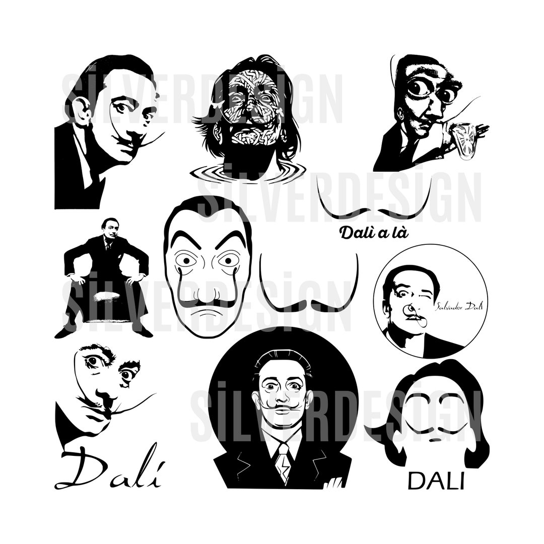 Salvador Dali SVG Bundle Clipart - Dali Png - Cut File for Cricut ...