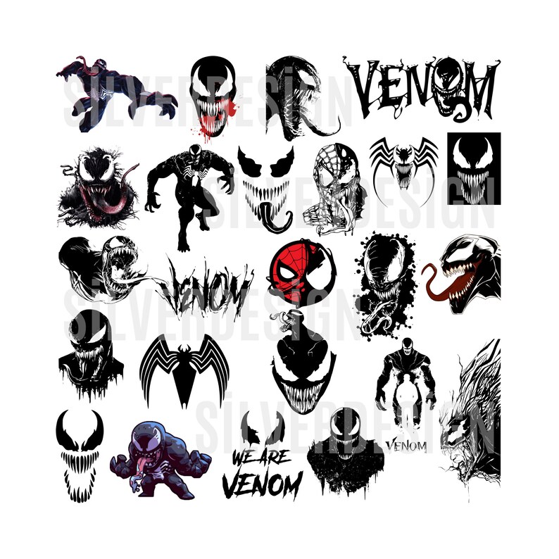 Venom SVG, Cut File Cricut, SVG-Bundle, Venom druckbare Vektor-Designs ...