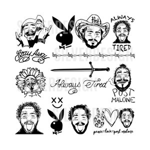 Post Malone SVG Bundle Cricut, Cut File, Rap Star, Digital Files ...