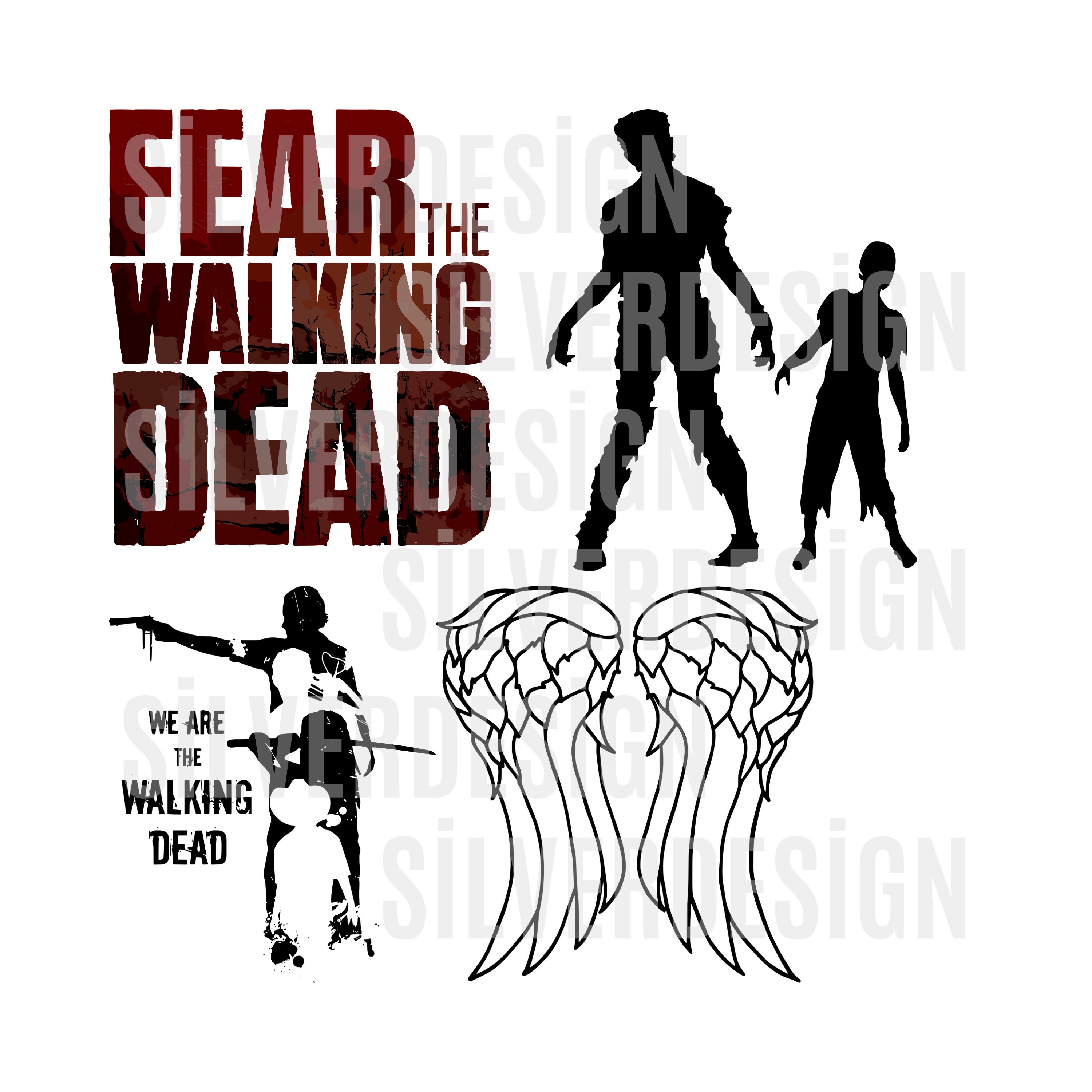 The Walking Dead SVG PNG Bundle Twd Svg Digital Downloads - Etsy UK