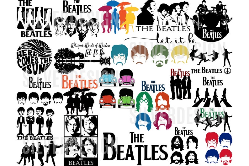 The Beatles SVG Bundle Svg Png Dxf Eps Pdf Cut File for - Etsy Canada