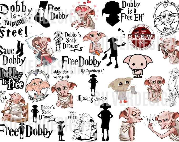 Dobby SVG Bundle - Free Elf - Svg Png Dxf Eps Pdf - Digital Downloads ...
