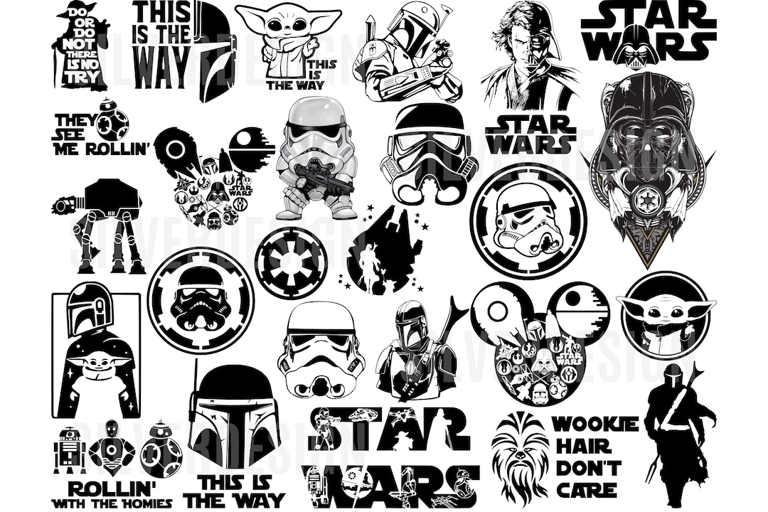 Star Wars SVG Bundle Clipart - Cut File for Cricut - Digital Downloads ...