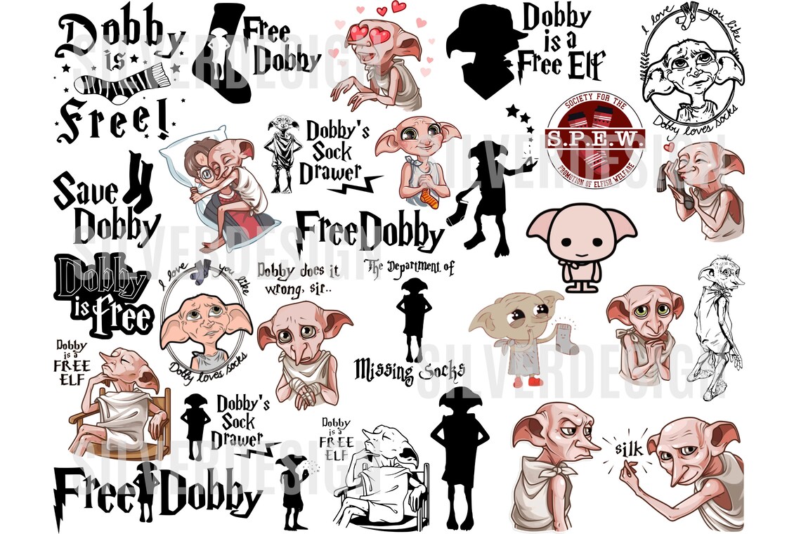 Dobby SVG Bundle Free Elf Svg Png Dxf Eps Pdf Digital - Etsy Australia