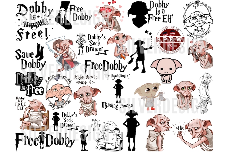Dobby SVG Bundle Free Elf Svg Png Dxf Eps Pdf Digital - Etsy