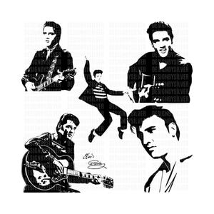 Elvis Presley SVG Bundle - Cut File for Cricut - the King of Rock N ...
