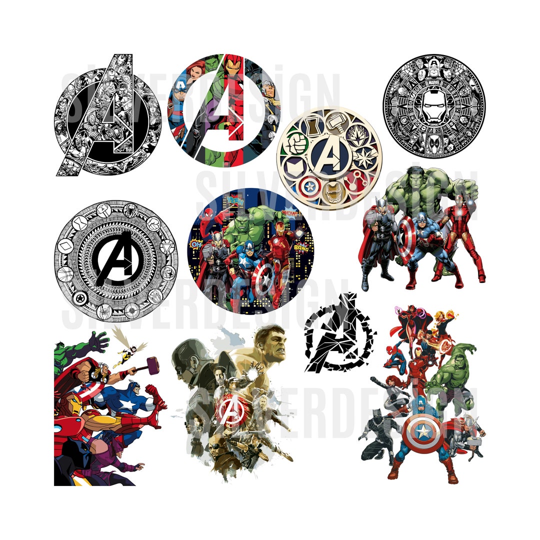 Avengers Svg Bundle, Avengers Clipart, Avengers Png, Marvel Png, Marvel ...
