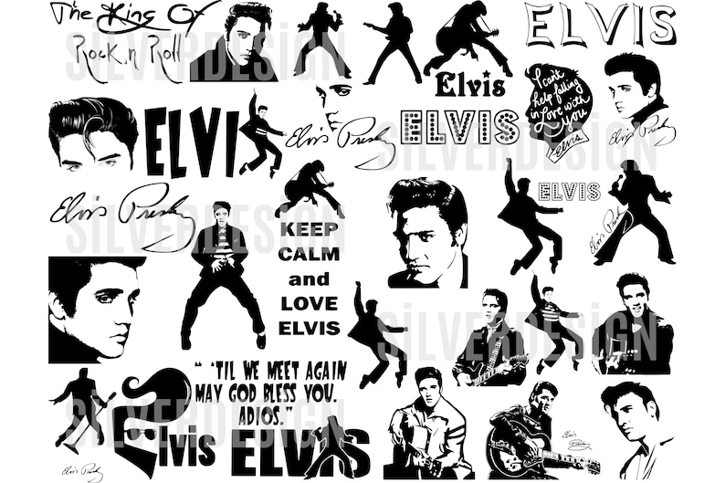 Elvis Presley Svg Bundle Cut File For Cricut The King Of Etsy