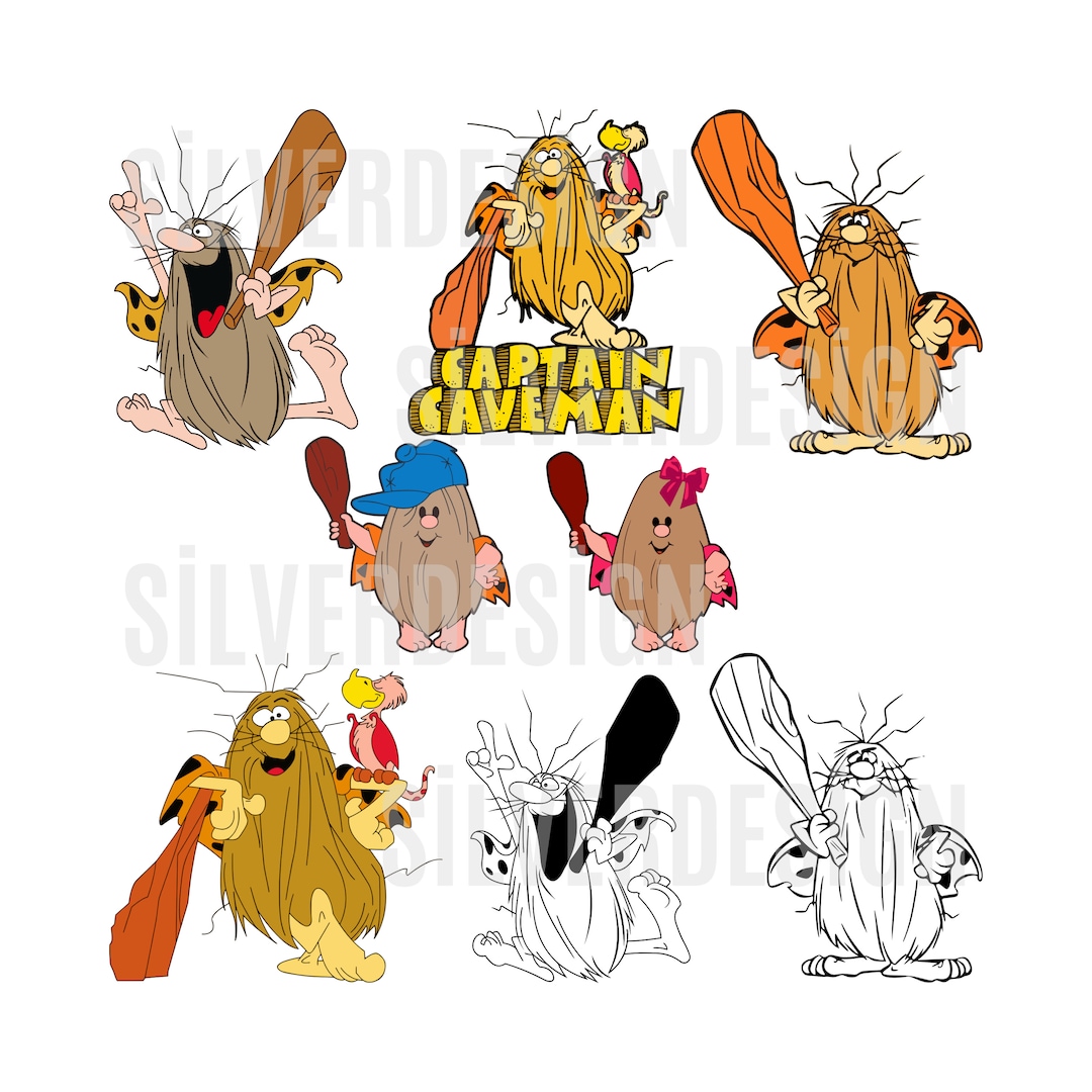 Captain Caveman Svg Bundle, Captain Caveman Png, Digital Downloads ...