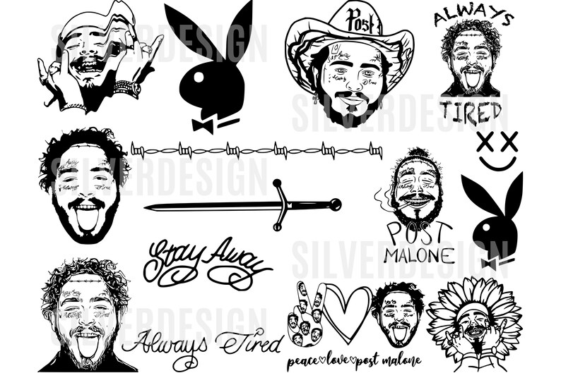 Post Malone SVG Bundle Cricut Cut File Rap Star Digital - Etsy