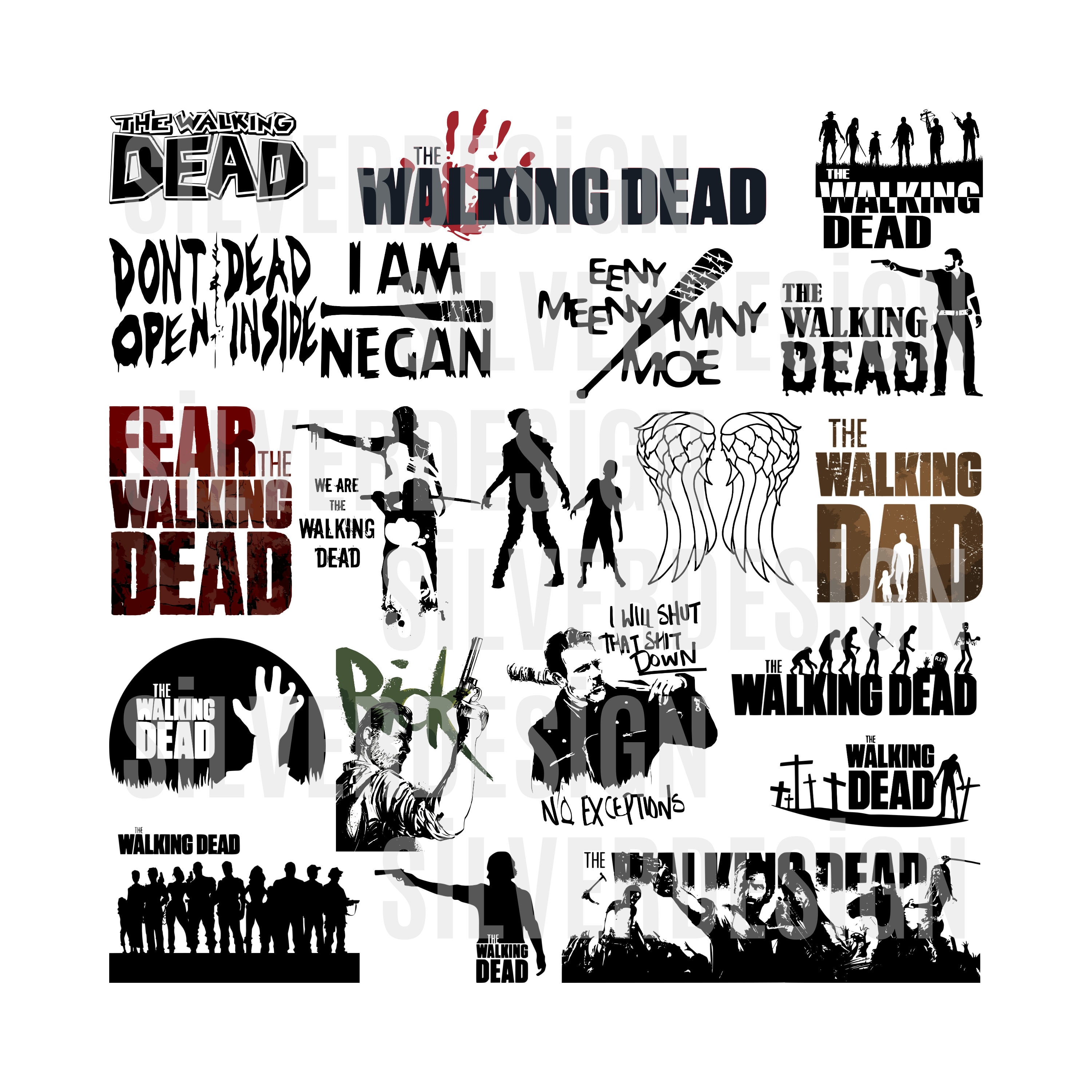 The Walking Dead SVG PNG Bundle Twd Svg Digital Downloads - Etsy UK