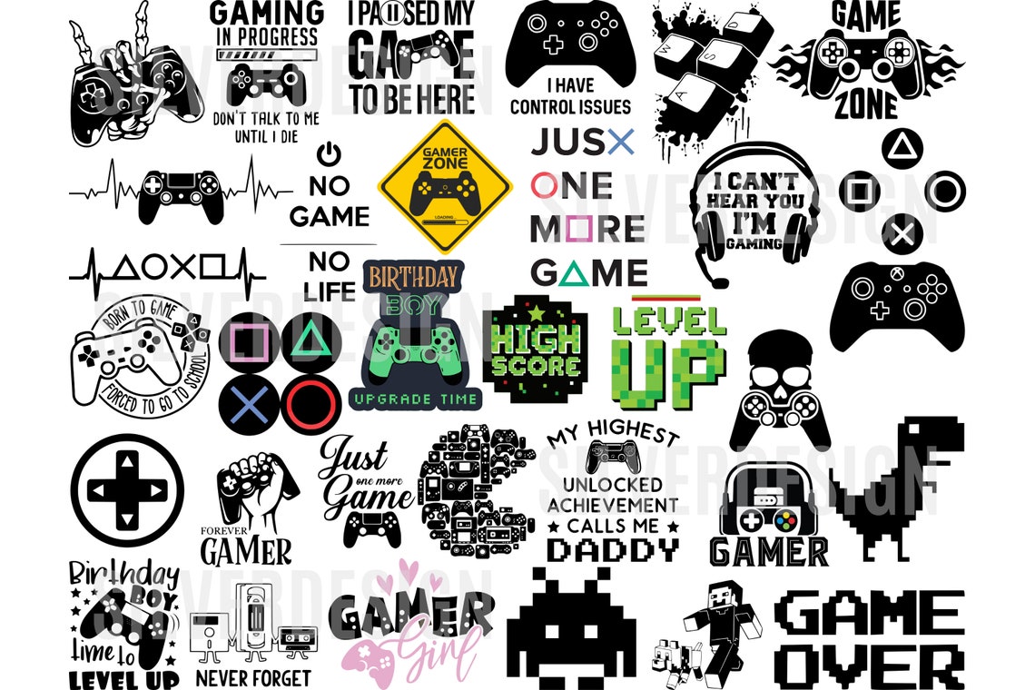 Gamer SVG Bundle Gaming Game Controller Svg Png Dxf Eps - Etsy