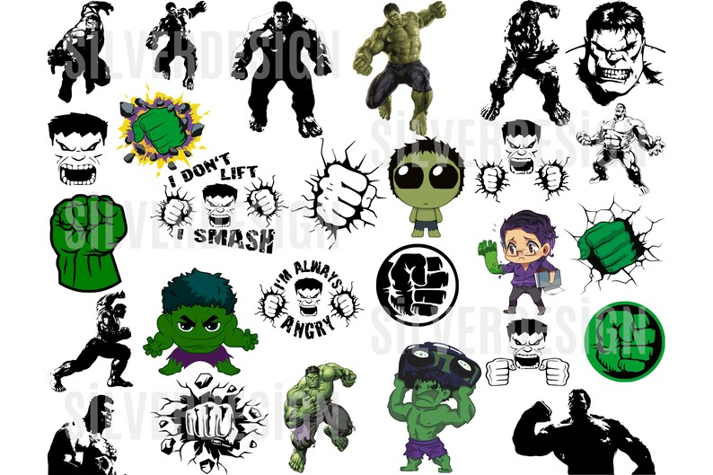 Hulk SVG Bundle Clipart Svg Png Dxf Eps Pdf Perfect Cut - Etsy
