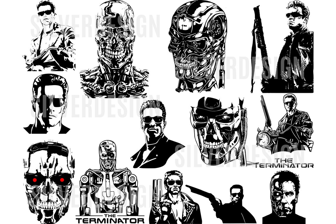 Terminator SVG Cut File Bundle Cricut Scifi Svg Skynet - Etsy