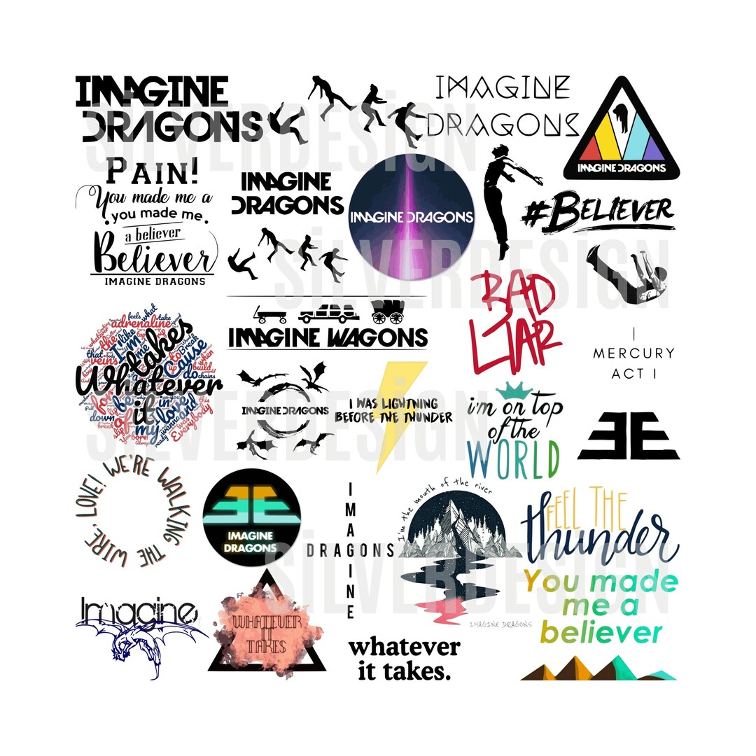 Imagine Dragons SVG Bundle Clipart, Png Pdf Svg Dxf Eps, Cut File for ...