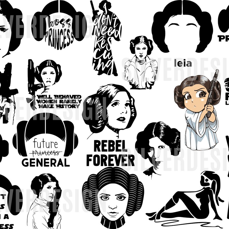 Princess Leia Svg - Etsy