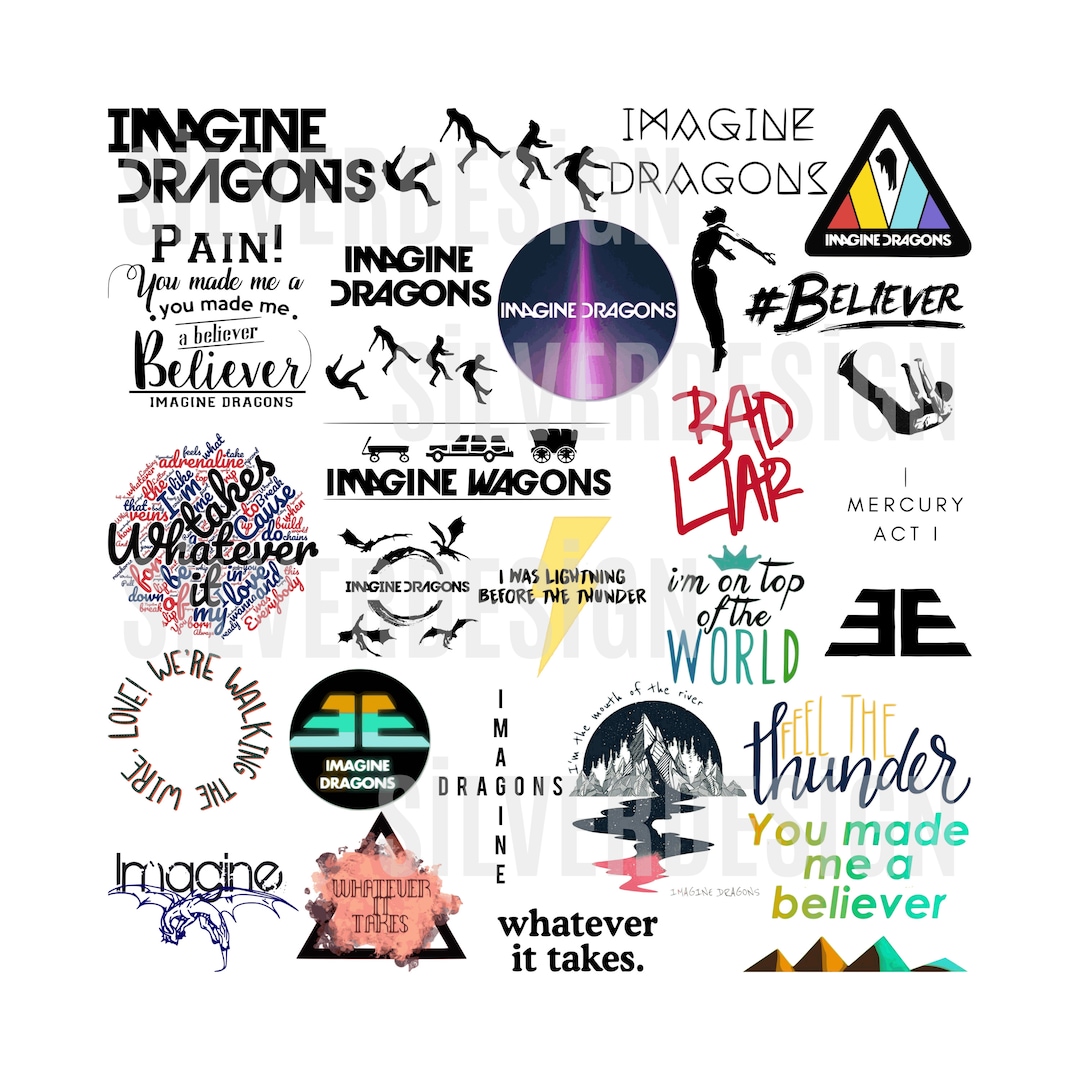 Imagine Dragons SVG Bundle Clipart, Png Pdf Svg Dxf Eps, Cortar archivo ...