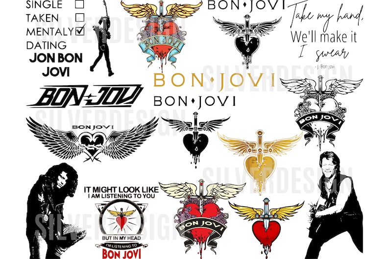 Bon Jovi SVG Bundle Rock Band Svg Png Dxf Eps Pdf - Etsy