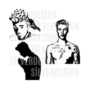 Justin Bieber Svg Bundle Clipart, Bieber Svg, Music Svg, Beliber ...