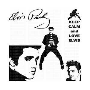 Elvis Presley SVG Bundle - Cut File for Cricut - the King of Rock N ...
