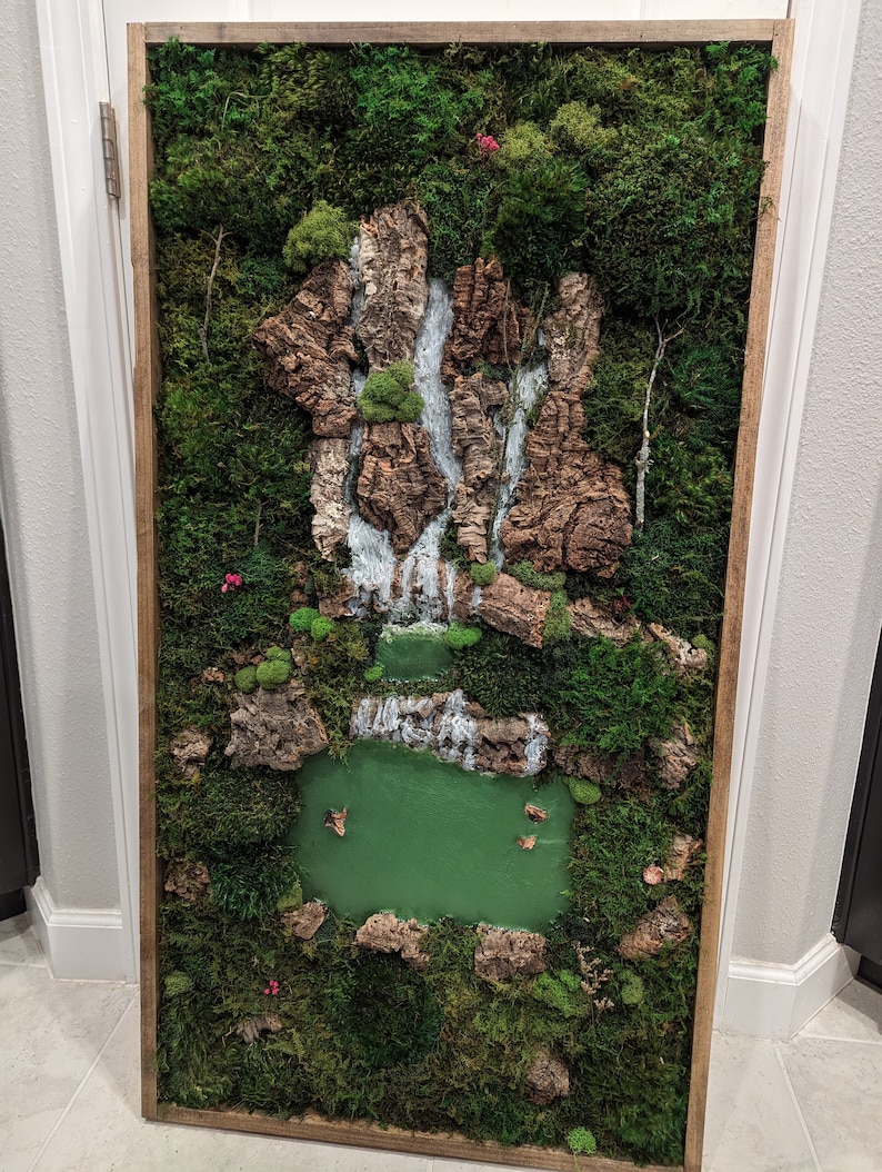 Waterfall Moss Wall Art - CUSTOM ORDER - Etsy