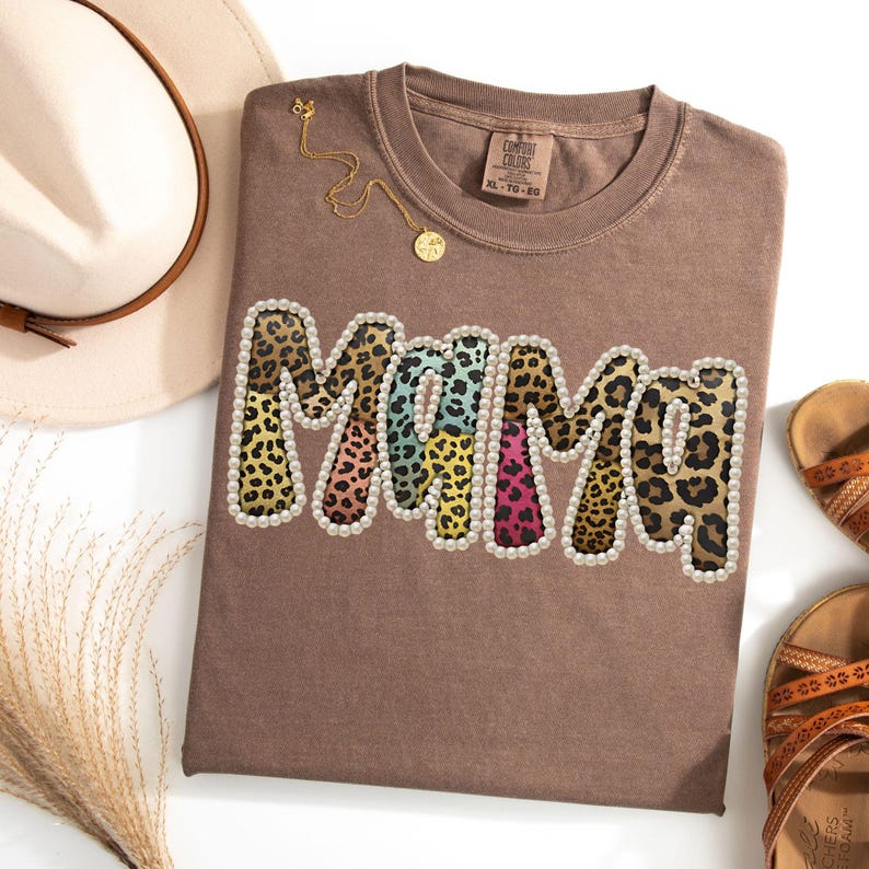 Leopard Checkered Retro Mama Png, Western Preppy Mom Gift (digital ...