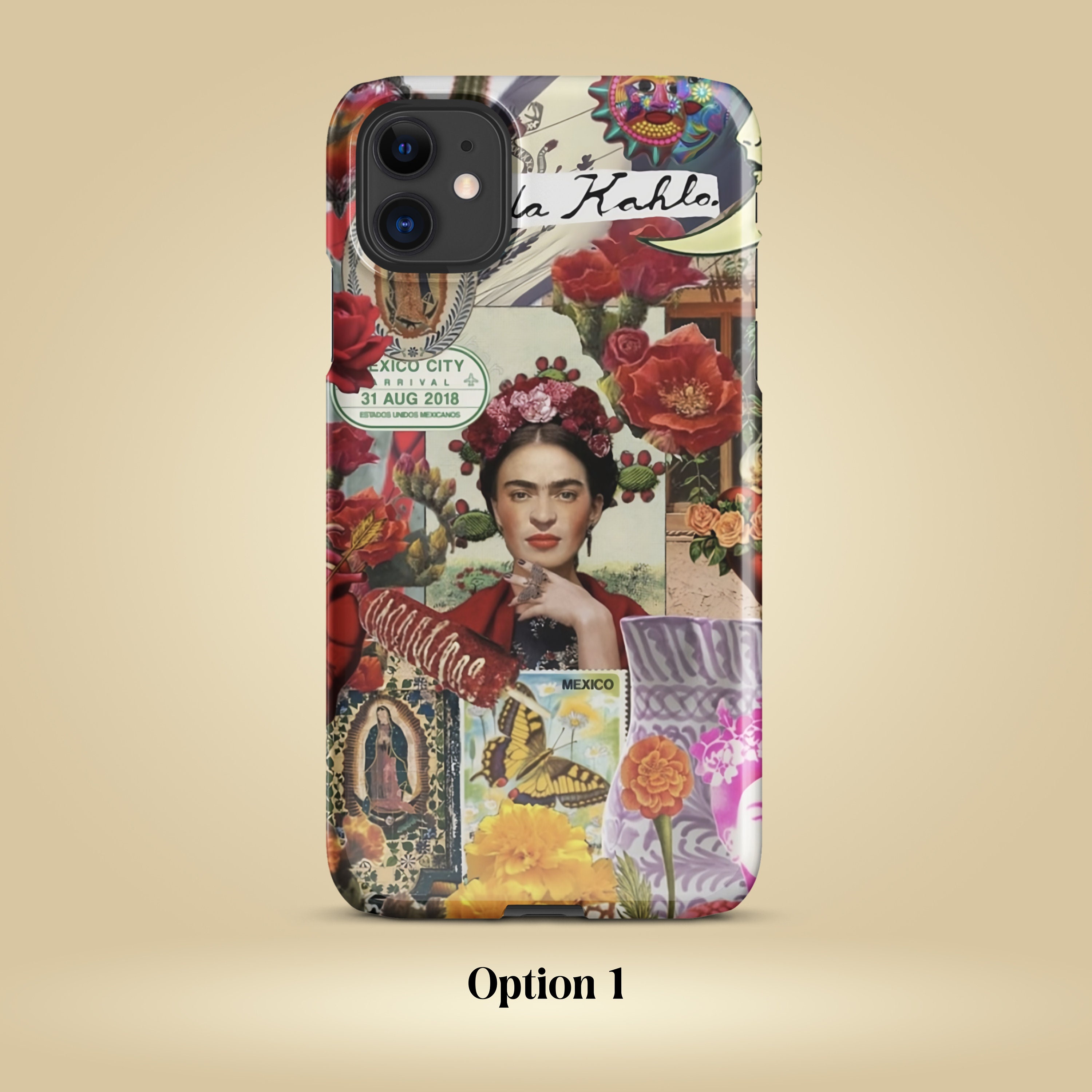 Frida Khalo Collage Art Mexican Phone Case for Apple iPhone 16 and ...