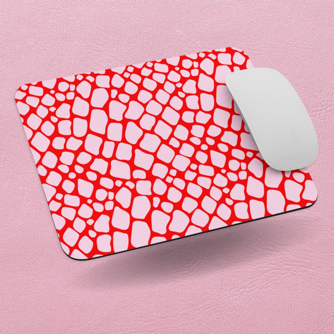 Pink Green Blue and Grey Snake Print Mouse Pad Snake Mouse Mat Animal ...