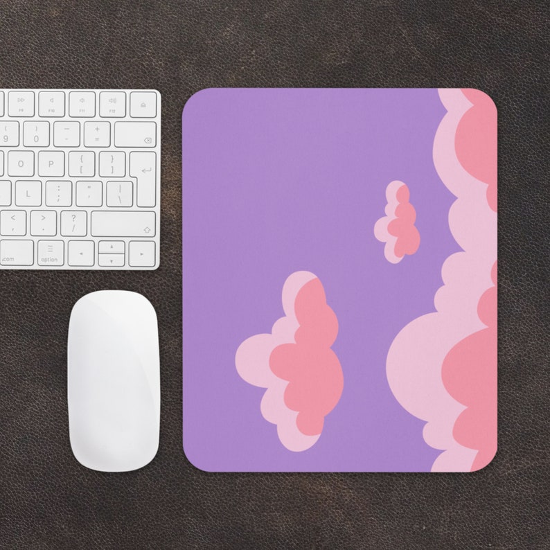Purple Girly Sky Mousepad Custommade Mousepads for PC Computer Laptop ...