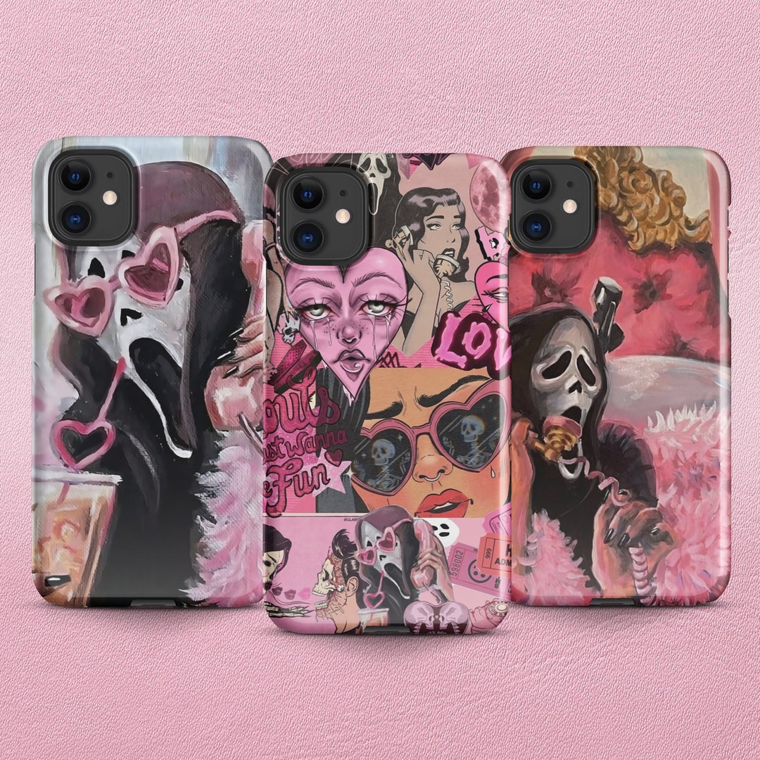Scream Movie Phone Case: Pink Hyperpop, Trendy Gothic Design - Etsy