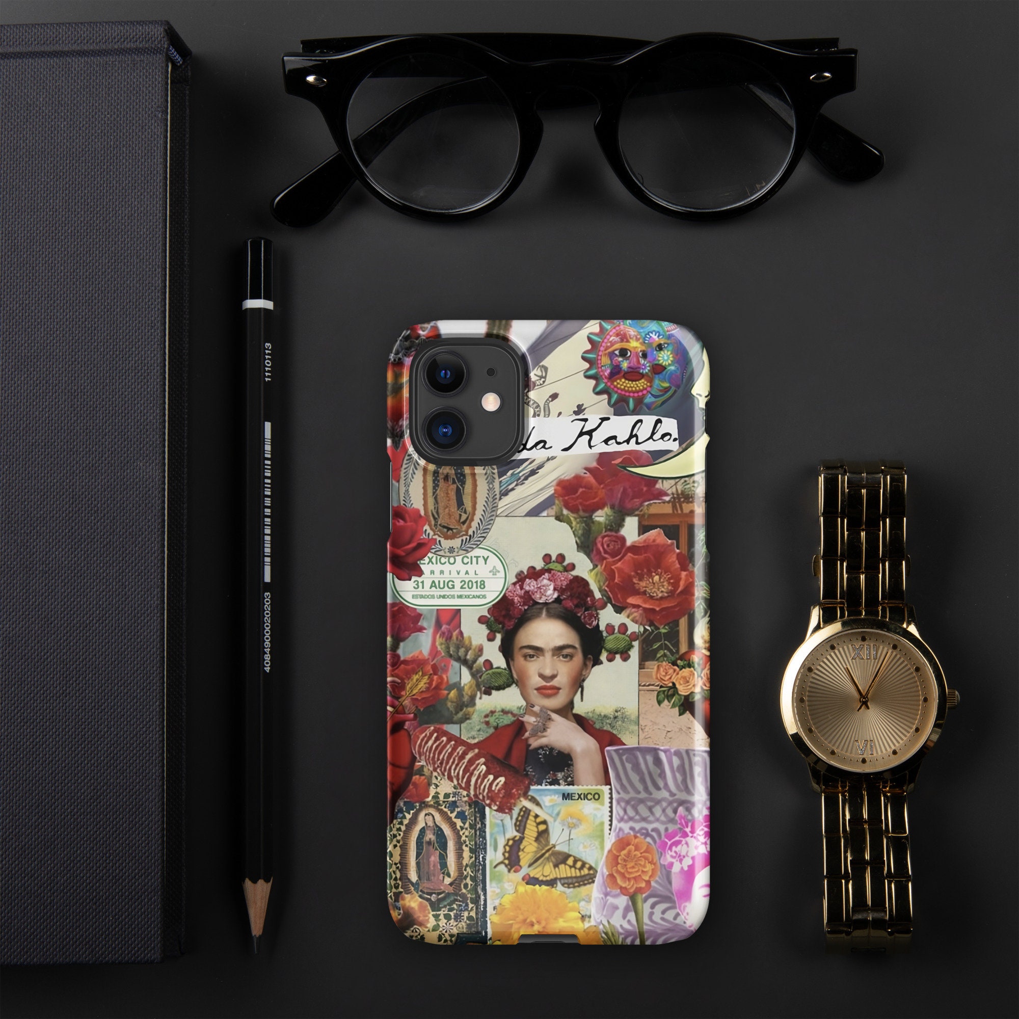 Frida Khalo Collage Art Mexican Phone Case for Apple iPhone 16 and ...