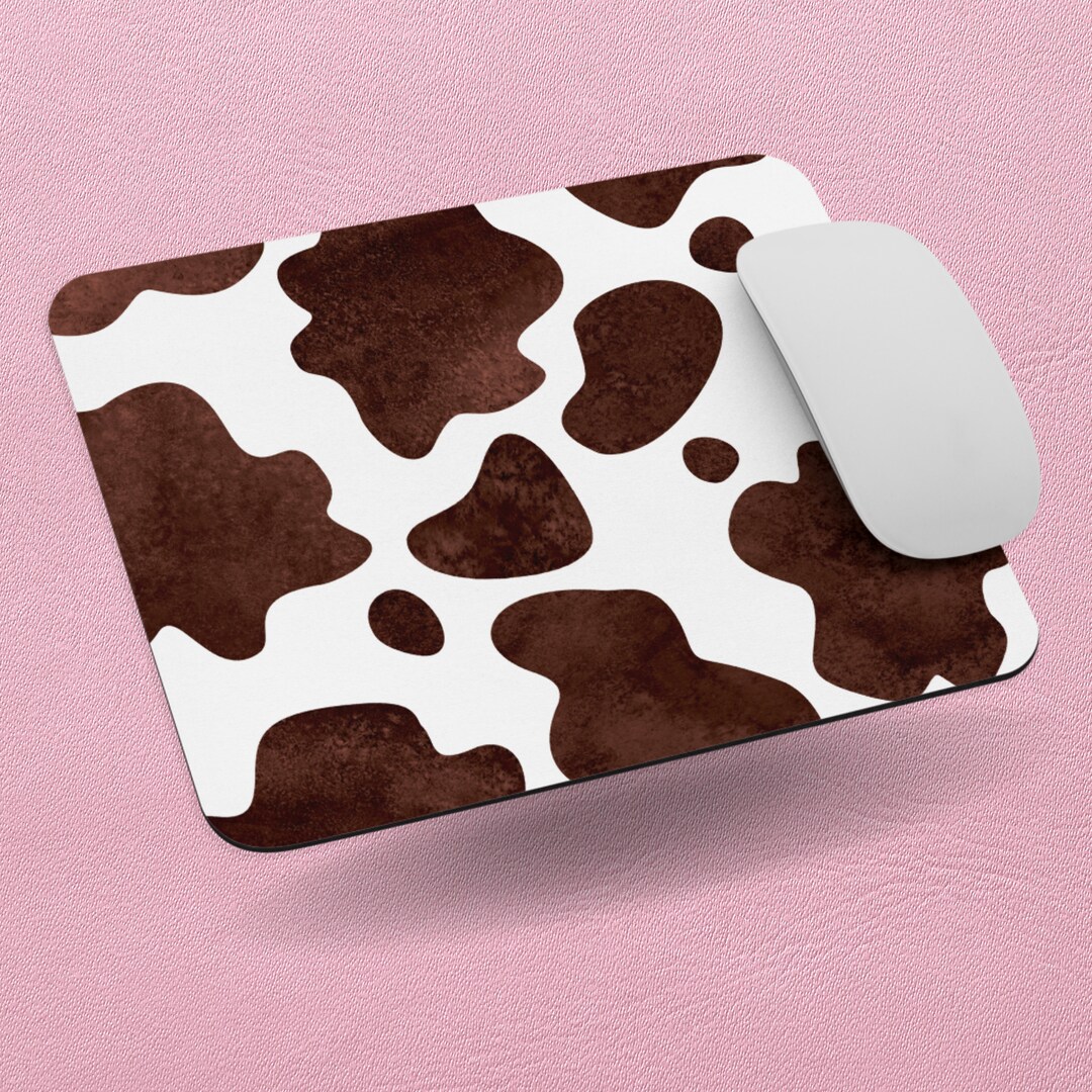 Brown Cow Print Mouse Pad Cow Design Mouse Mat Animal Print Mouse Pad ...