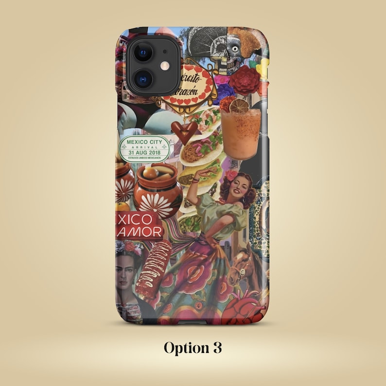 Frida Khalo Collage Art Mexican Phone Case for Apple iPhone 16 and ...