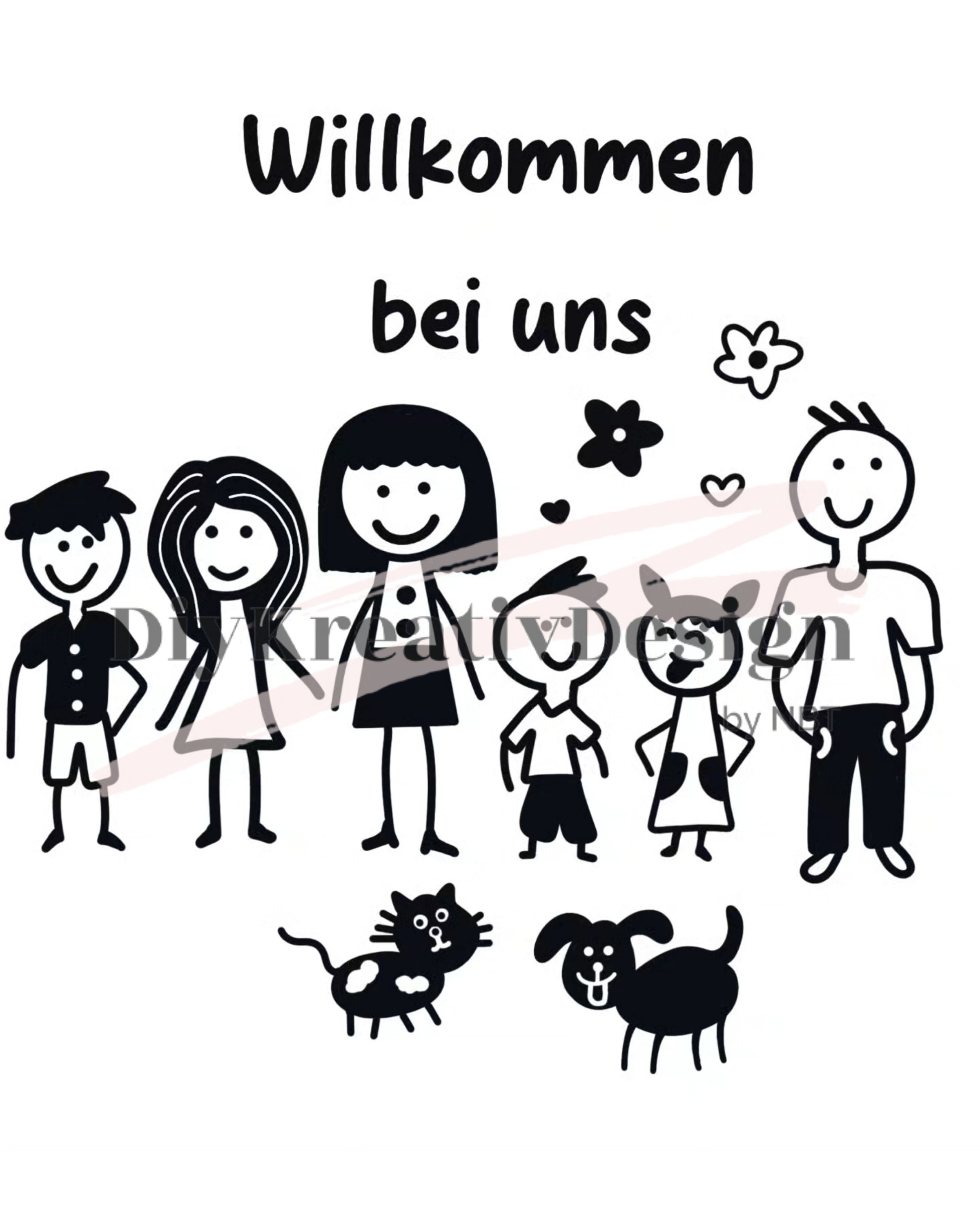 Family SVG PNG Boy Girl Mom Dad Dog Cat Circut Scanncut - Etsy