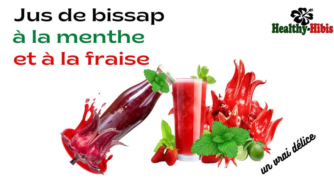 Strawberry and Mint Bissap Juice - Etsy