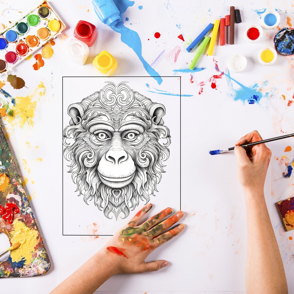 Beautiful Animal Mandala Colouring Pages, Hours of Mindful Relaxation ...