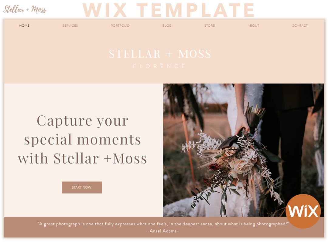 FLORENCE WIX TEMPLATE Wix Website Template Website Design - Etsy