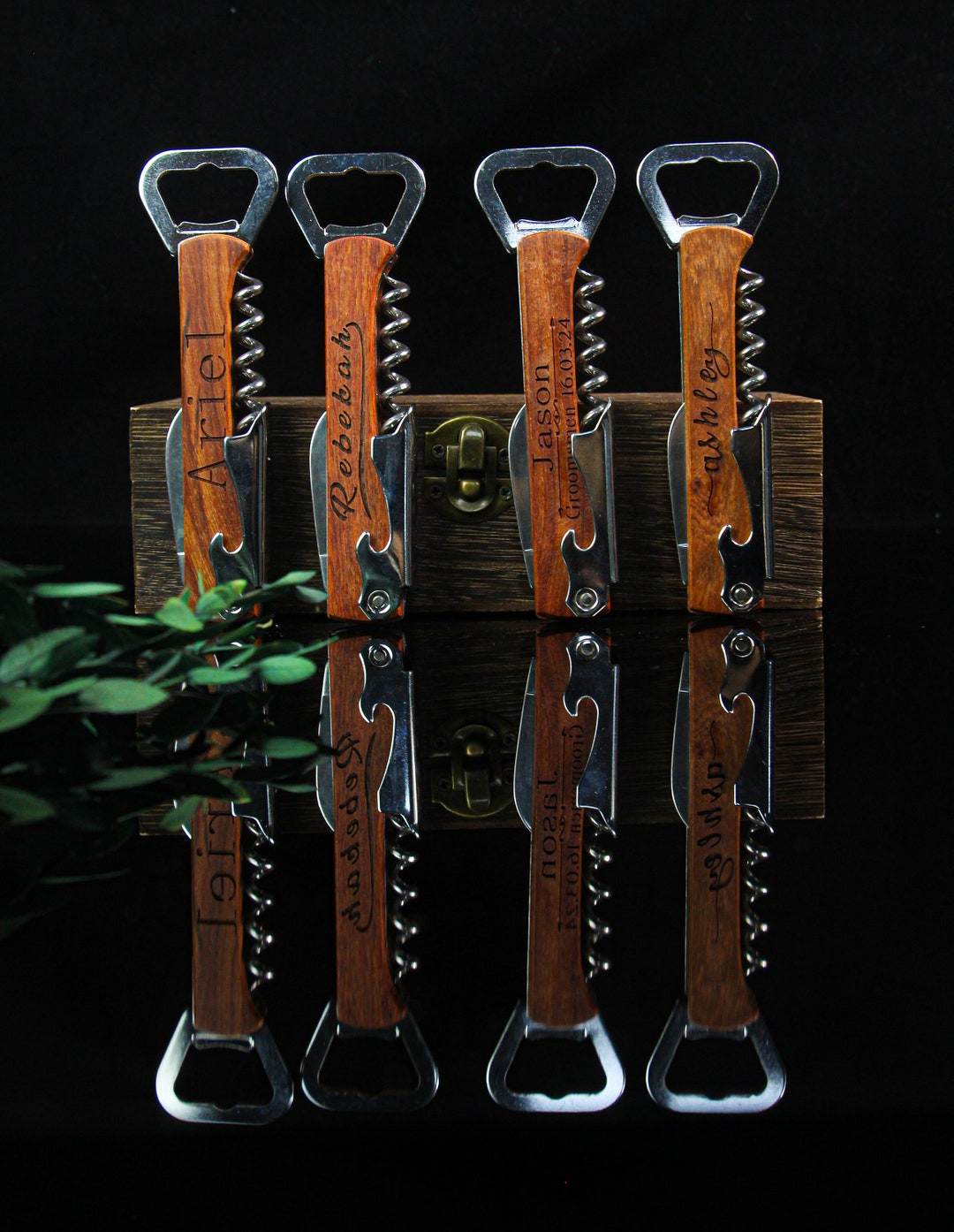 Personalized Engraved Corkscrew Opener Personalized Wood - Etsy