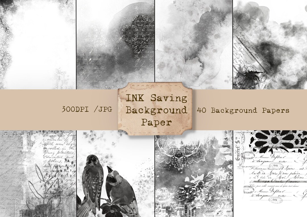 INK SAVING BACKGROUNDS Printable, Digital Papers, Junk Journal ...