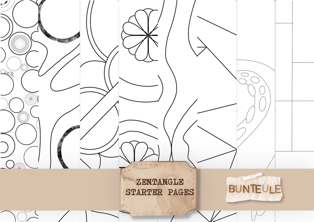 ZENTANGLE STARTER PAGES - Etsy