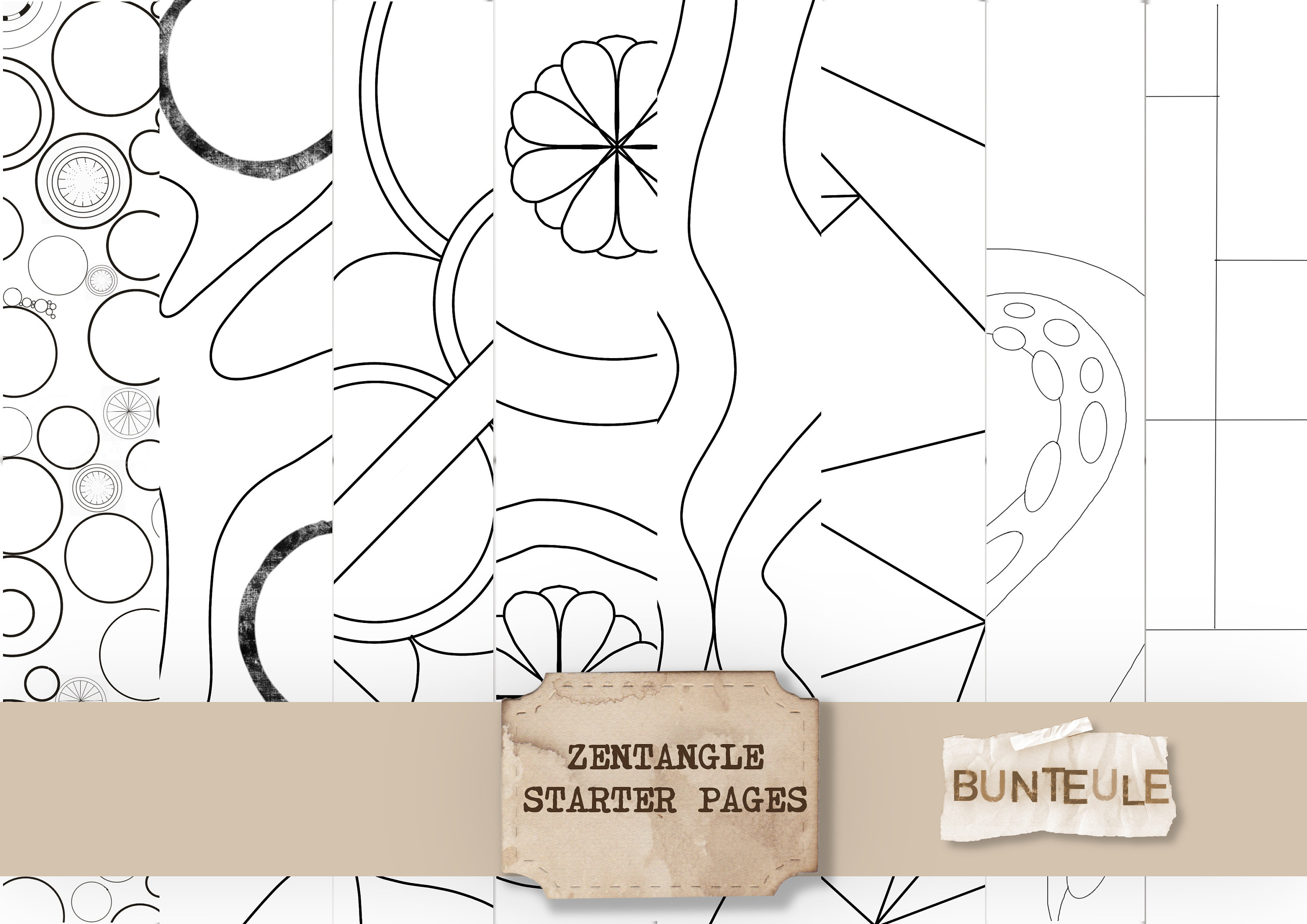 ZENTANGLE STARTER PAGES - Etsy