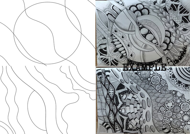 ZENTANGLE STARTER PAGES - Etsy